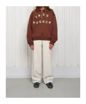 STORY MFG. Geo Pullover "tree Hugger" With Appliqué Detailing