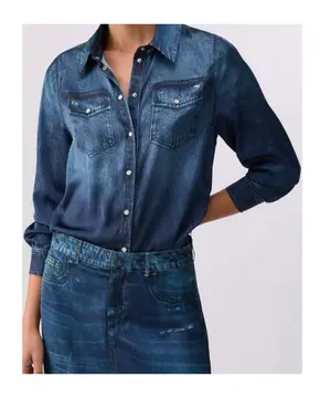 Liu Jo Effect Digital Print Shirt