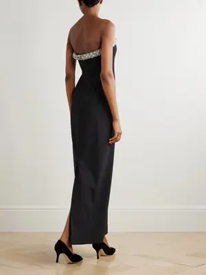 Simkhai Riona Embellished Bustier Gown - Black