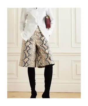 JIL SANDER Printed High-waisted Culottes - Brown