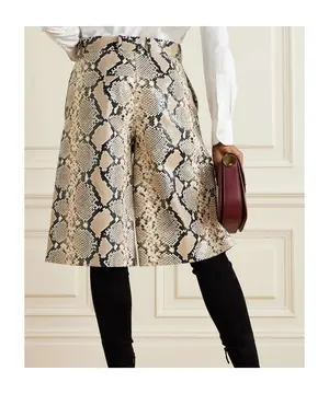 JIL SANDER Printed High-waisted Culottes - Brown