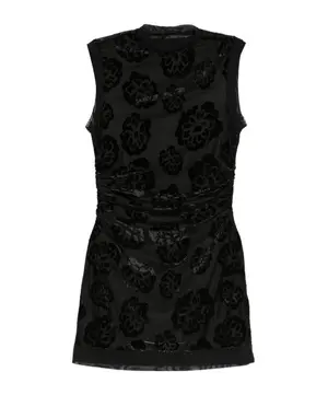 SIR. Vittoria Ruched Devoré-velvet Mini Dress