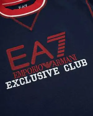 EA7 Embroidered Logo Crewneck Sweater