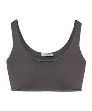 ENTIRE STUDIOS Raw Knit Cropped Top - Gray