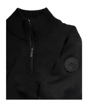 Canada Goose Rosseau 1/4 Zip Merino Wool Sweater - Black