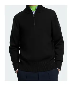 Canada Goose Rosseau 1/4 Zip Merino Wool Sweater - Black