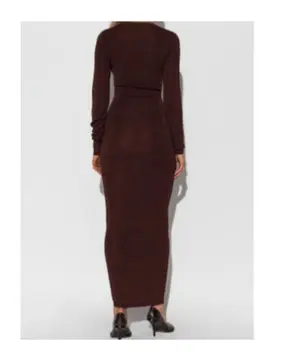 ENTIRE STUDIOS V-neck Long-sleeve Maxi Dress