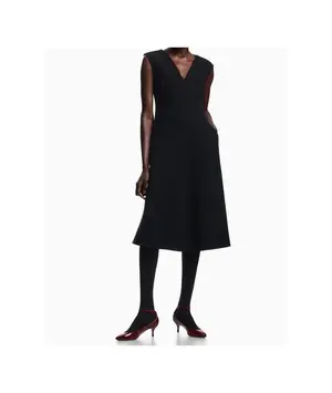 Emporio Armani V-neck Ribbed Dress