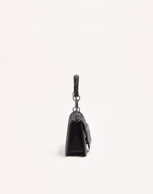 Valentino Garavani Locò Small Shoulder Bag With Jewel Logo - Black