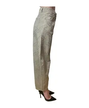 Liu Jo Embroidered Floral Lantern Trousers