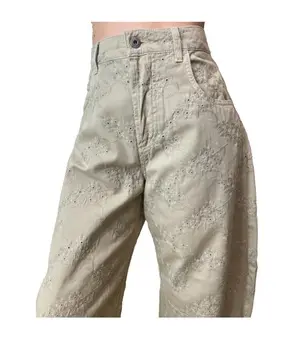 Liu Jo Embroidered Floral Lantern Trousers