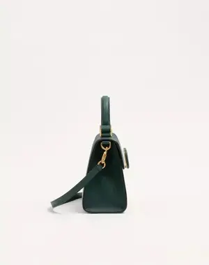 Valentino Garavani Vsling Small Handbag In Grainy Calfskin - Green