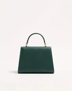 Valentino Garavani Vsling Small Handbag In Grainy Calfskin - Green