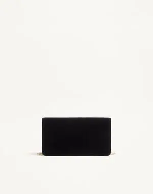 Valentino Garavani Vlogo Signature Velvet Mini Shoulder Bag