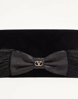 Valentino Garavani Vlogo Signature Velvet Mini Shoulder Bag