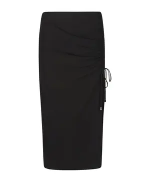 Patrizia Pepe Midi Skirt With Drawstring Detail