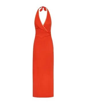SIR. V-neck Halterneck Maxi Dress With Tie-up Back