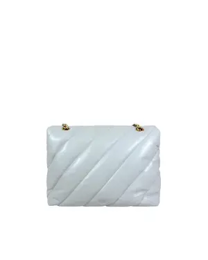 Pinko Love Big Puff Chain Shoulder Bag - Gray