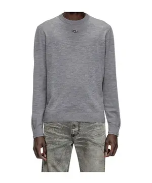 DIESEL® K-valiam Jumper With Cut-out Logo - Grey