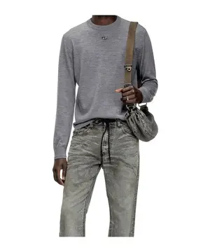 DIESEL® K-valiam Jumper With Cut-out Logo - Grey