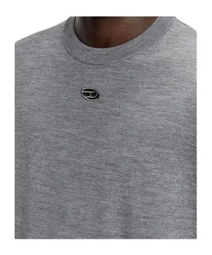DIESEL® K-valiam Jumper With Cut-out Logo - Grey