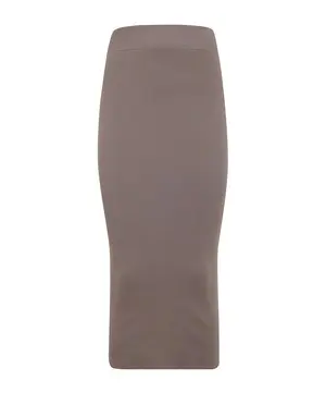 ENTIRE STUDIOS Ribbed-knit Midi Skirt - Gray