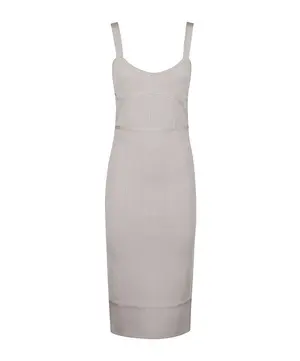 Patrizia Pepe Fitted Jacquard Knit Midi Dress