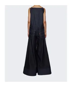 Sacai Denim Wide-leg Jumpsuit