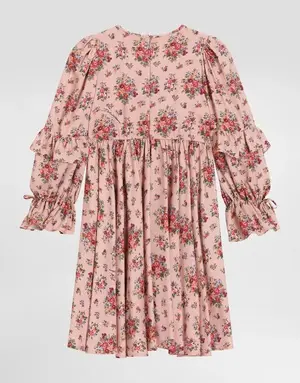 Dolce & Gabbana Ruffled-detail Floral-pattern Dress