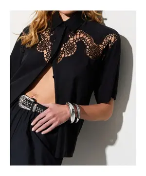 Liu Jo Embroidered Openwork Shirt