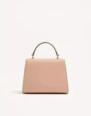 Valentino Garavani Vsling Small Handbag In Grainy Calfskin - Nude