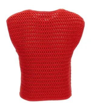 Polo Ralph Lauren Crochet Logo Detail Sleeveless Top