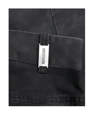 REPRESENT Zip-detailed Washed Trousers - Black