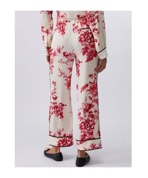 Liu Jo Floral Wide-leg Trousers - Red