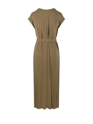 Max Mara Feluca Belted Maxi Dress - Brown