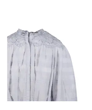 Isabel Marant Étoile Polly Lace Blouse - Light Blue