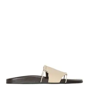 THE ROW Vivienne Slide Sandal - Cold Ivory