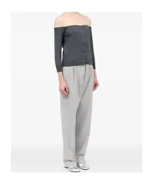 MAISON MARGIELA Sheer-panel Buttoned Cardigan - Black