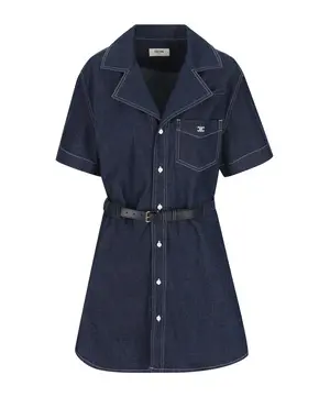 Celine Short Sleeve Dress - Black