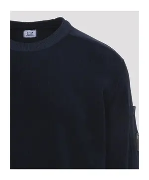 C.P. COMPANY Long-sleeved Crewneck Jumper - Black
