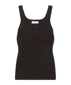 Gabriela Hearst Lucy Pointelle-knit Wool Tank Top - Chocolate