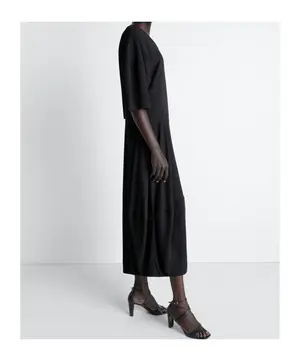 LEMAIRE Balloon Midi Dress - Granite