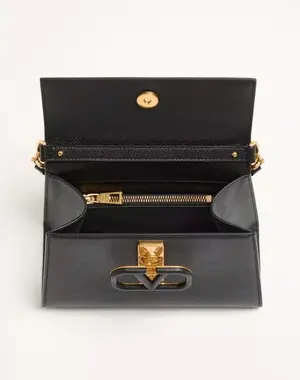 Valentino Garavani Vsling Grainy Leather Shoulder Bag