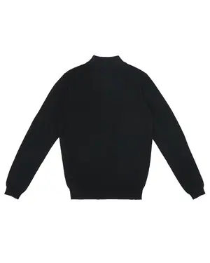 Karl Lagerfeld High Neck Long Sleeve Sweater - Black