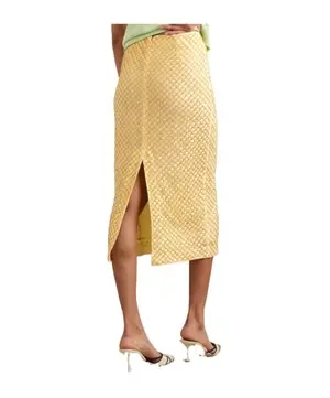 Veronica Beard Embellished Midi Skirt With Slit