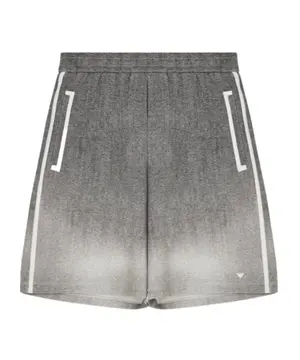 Emporio Armani Logo Embroidered Shorts - Gray