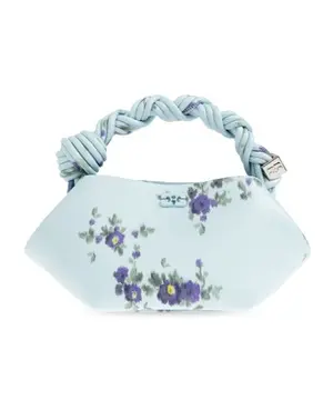 GANNI Mini Bou Bag In Printed Floral - Blue