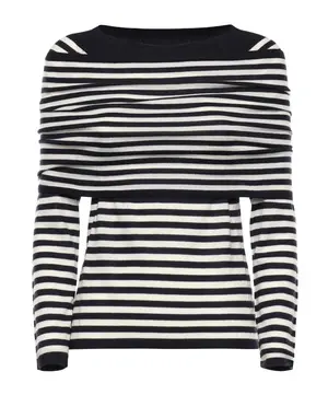 Max Mara Striped Long Sleeve Sweater - Blue/white