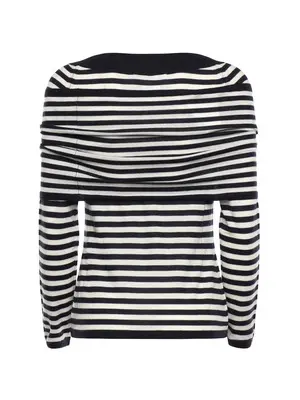 Max Mara Striped Long Sleeve Sweater - Blue/white
