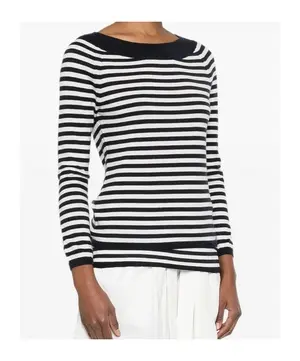 Max Mara Striped Long Sleeve Sweater - Blue/white
